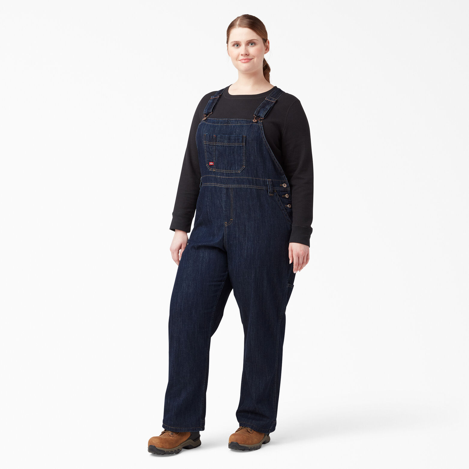 Womens Relaxed Fit Straight Leg Bib Overalls Plus Dickies
