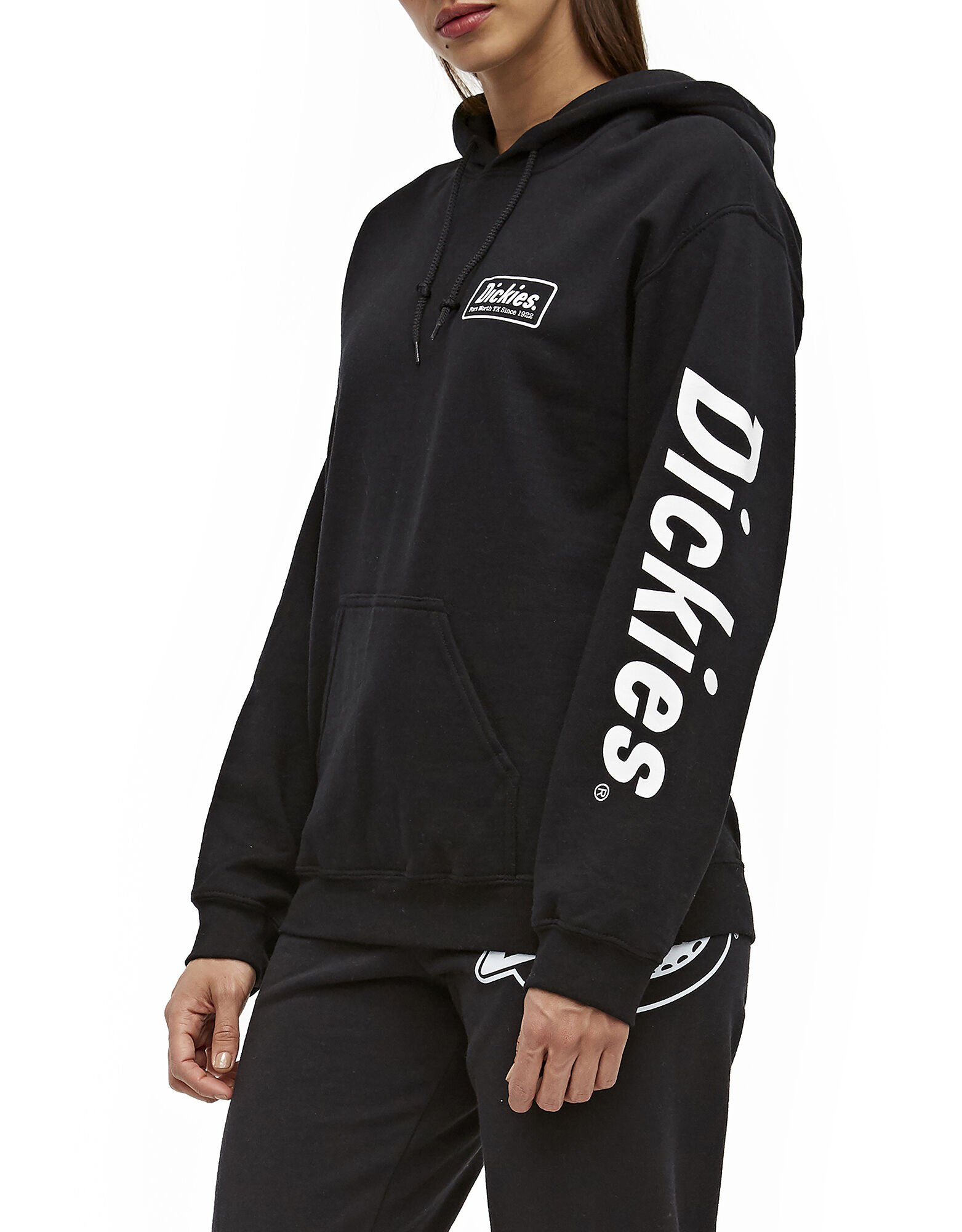Dickies Girl Juniors' Classic Logo Fleece Hoodie Black | Women's Tops ...