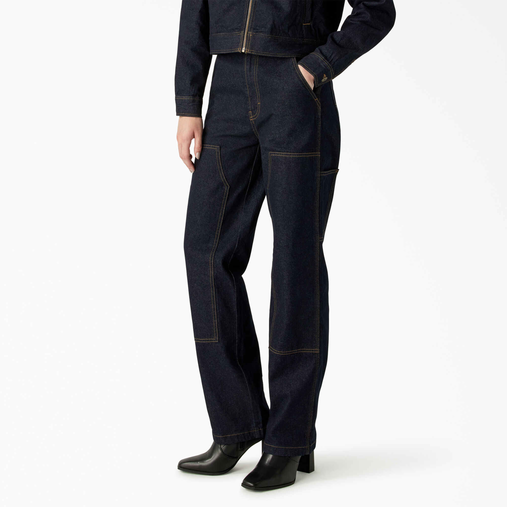 Womens Madison Loose Fit Double Knee Jeans Dickies Us