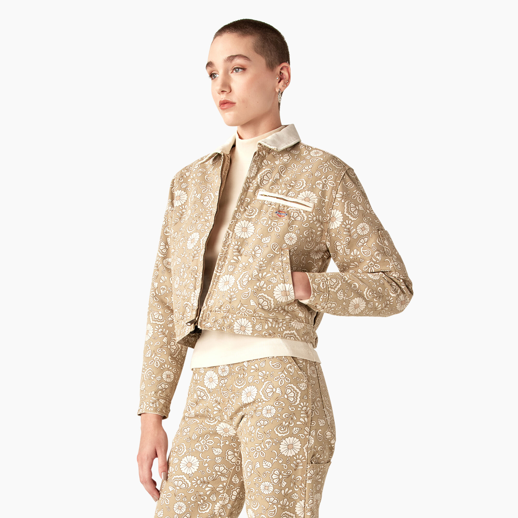 Womens Ellis Floral Duck Canvas Jacket Dickies Us