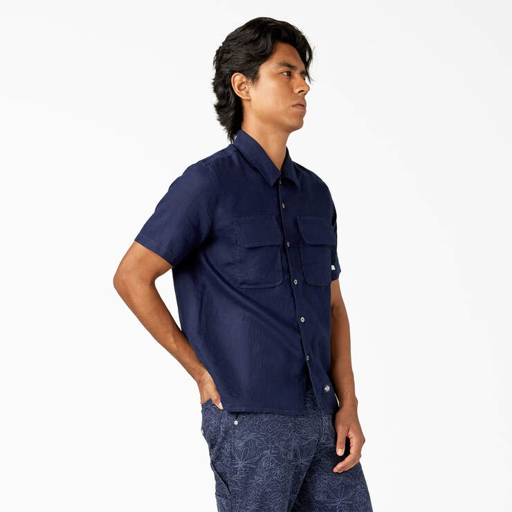Short Sleeve Linen Work Shirt Dickies Us