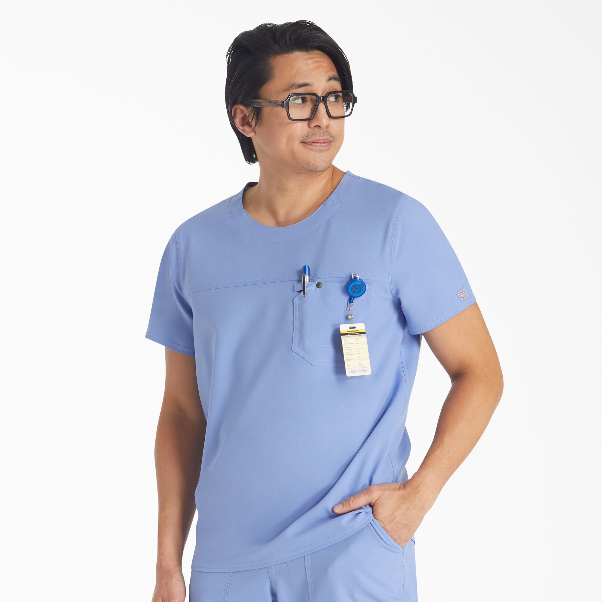 Mens Eds Nxt Round Neck Scrub Top Dickies Us