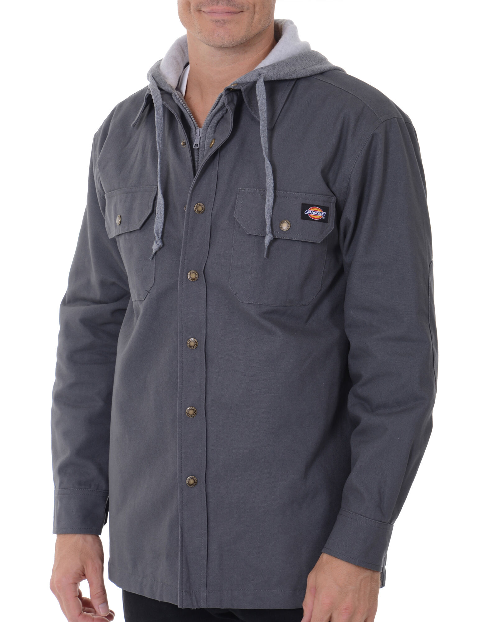 Canvas Hooded Jacket Charcoal Gray Xl Dickies