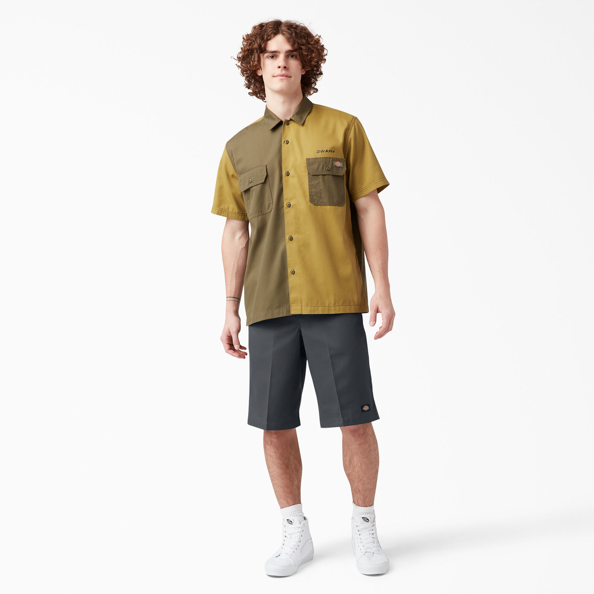 Mens 13 Loose Fit Flat Front Work Shorts Dickies Us