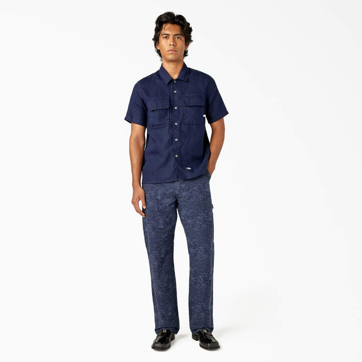 Short Sleeve Linen Work Shirt Dickies Us